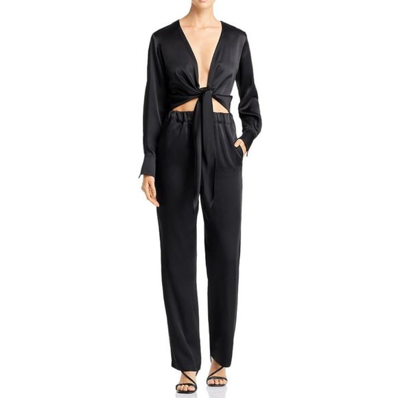 REVOLVE | Pants & Jumpsuits | Carolina Ritzler Romy Satin Jumpsuit ...